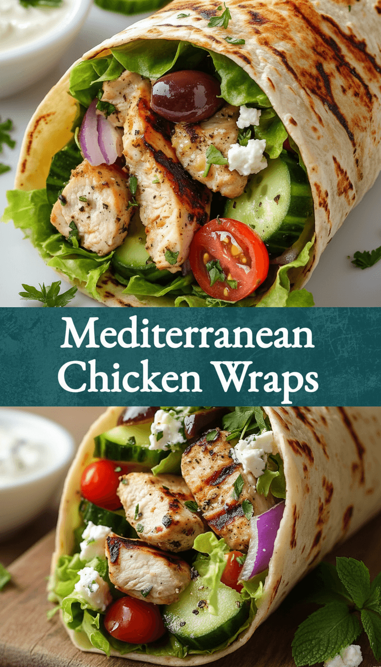Mediterranean Chicken Wraps – Recipe Delight