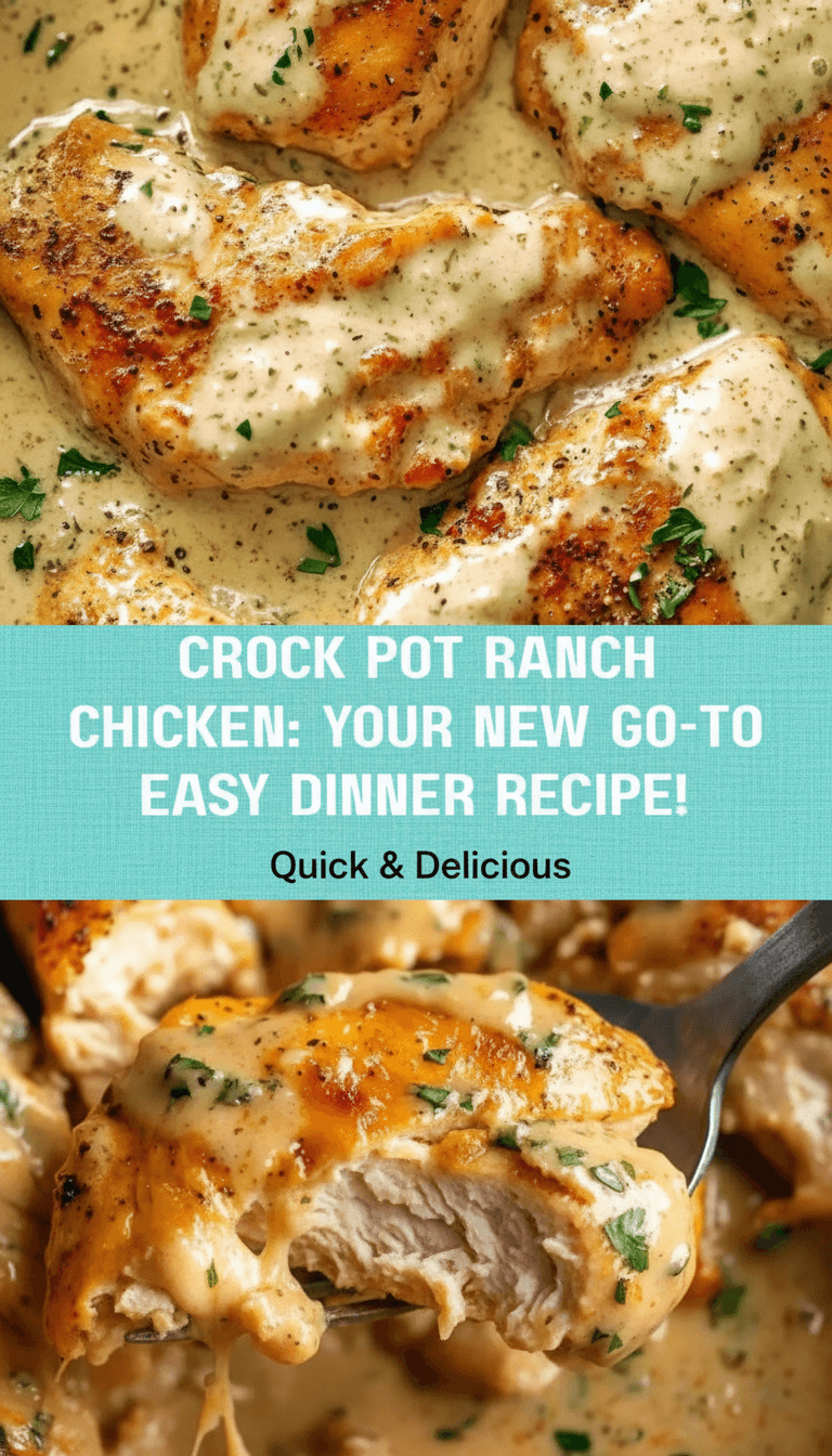 Ranch Chicken Crock Pot Recipe: A Creamy Effortless Dinner – Recipe Delight