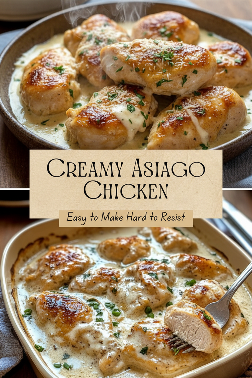 Creamy Asiago Chicken – Recipe Delight
